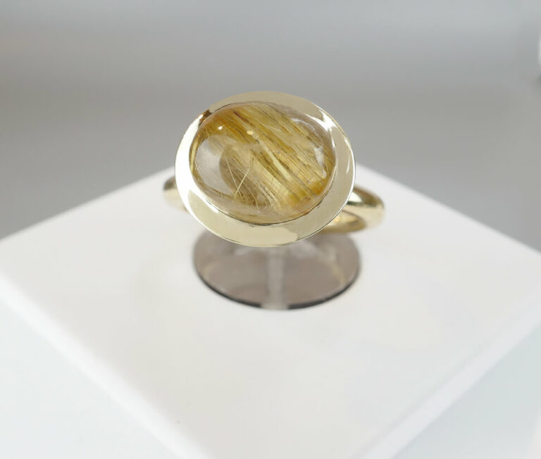 Christian gouden ring met rutielkwarts kopen? Goud | Christian